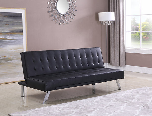 Foti Black PU Sofa Bed – MALWA FURNITURE